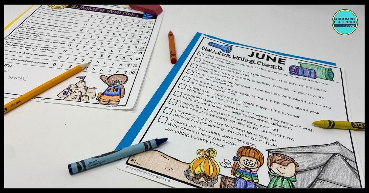 June Writing Prompts for Elementary Students in 2026 - Teaching with ...