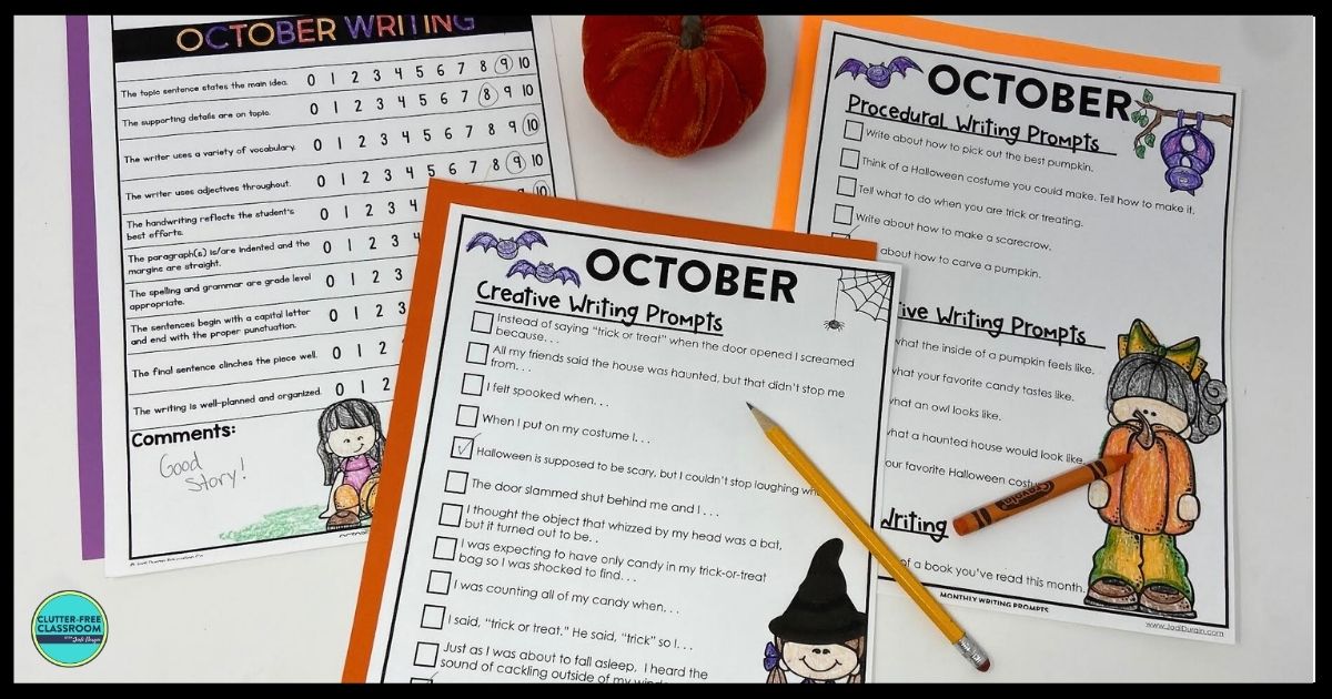 October Writing Prompts for Elementary Students in 2025 - Teaching with ...