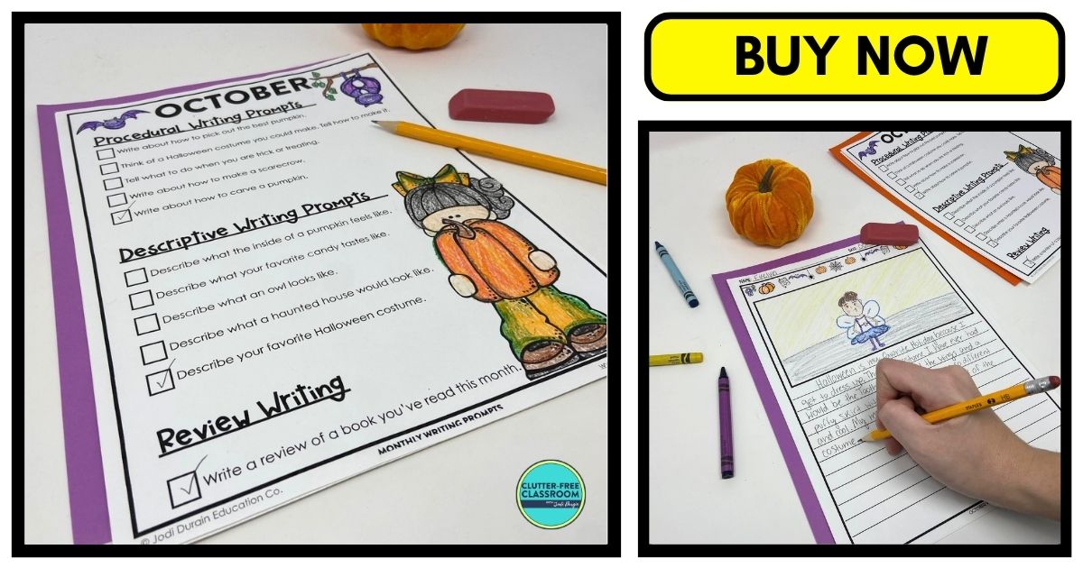 October Writing Prompts for Elementary Students in 2025 - Teaching with ...