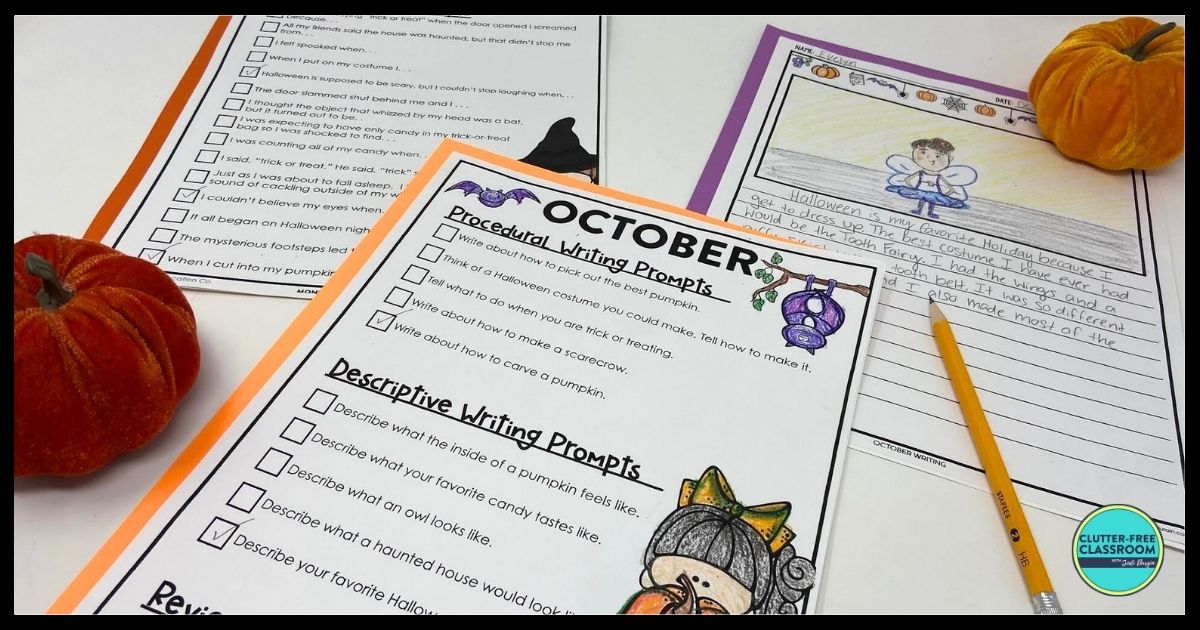 October Writing Prompts for Elementary Students in 2025 - Teaching with ...