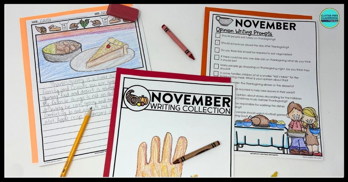 November Writing Prompts for Elementary Students in 2025 - Teaching ...