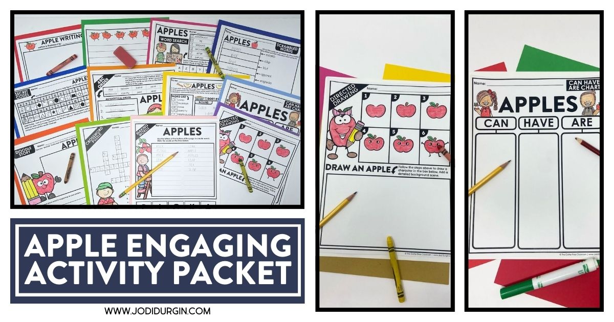 Apple Worksheets for Elementary Students in 2026 - Teaching with Jodi ...