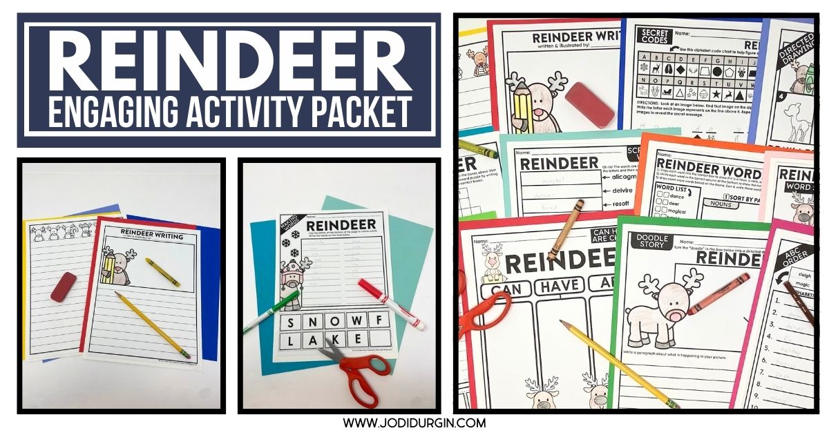 Reindeer Worksheets for Elementary Students in 2025 - Teaching with ...