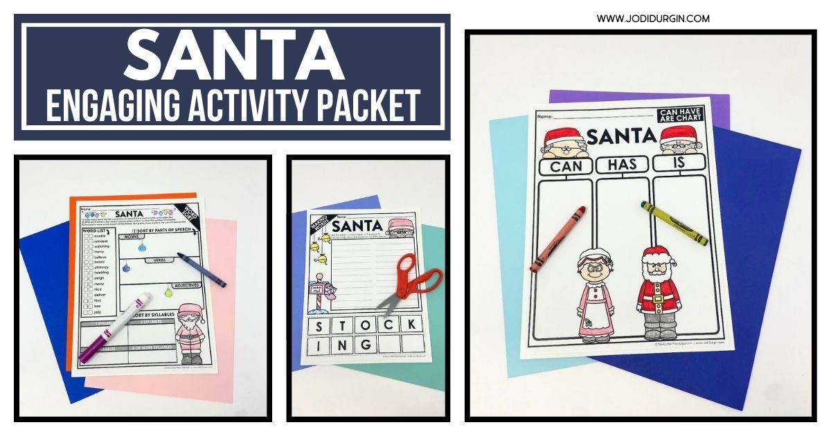 Santa Worksheets for Elementary Students in 2025 - Teaching with Jodi ...