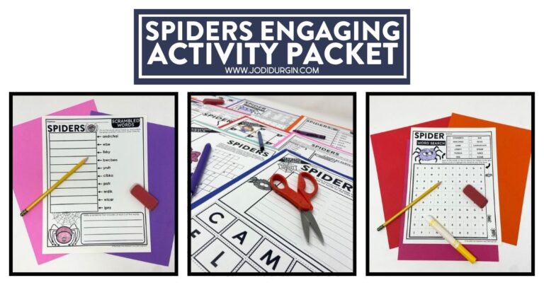 Spider Activity Pages for Elementary Students in 2025 - Teaching with ...