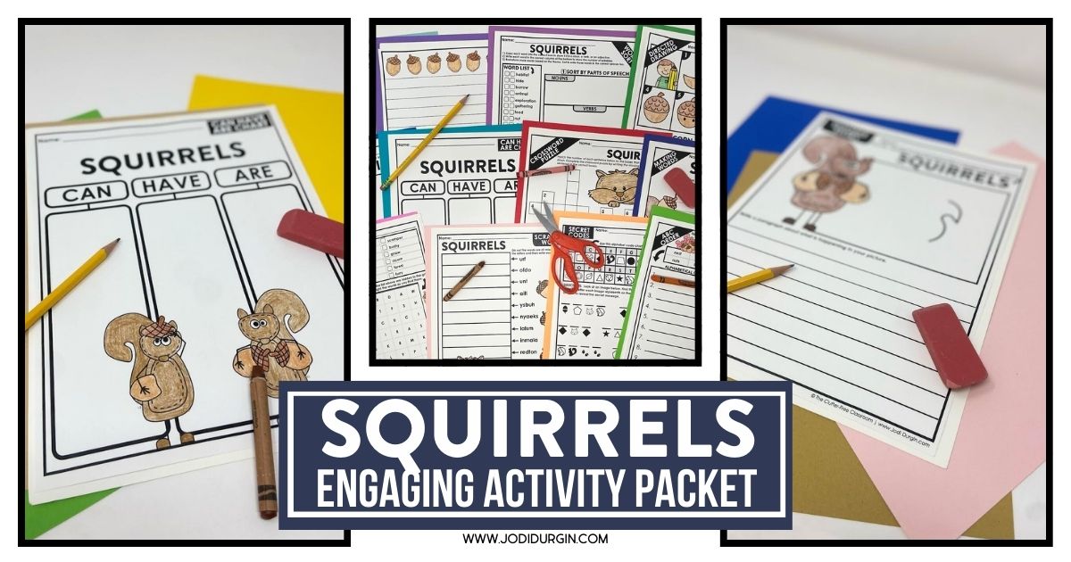 Squirrel Worksheets for Elementary Students in 2026 - Teaching with ...