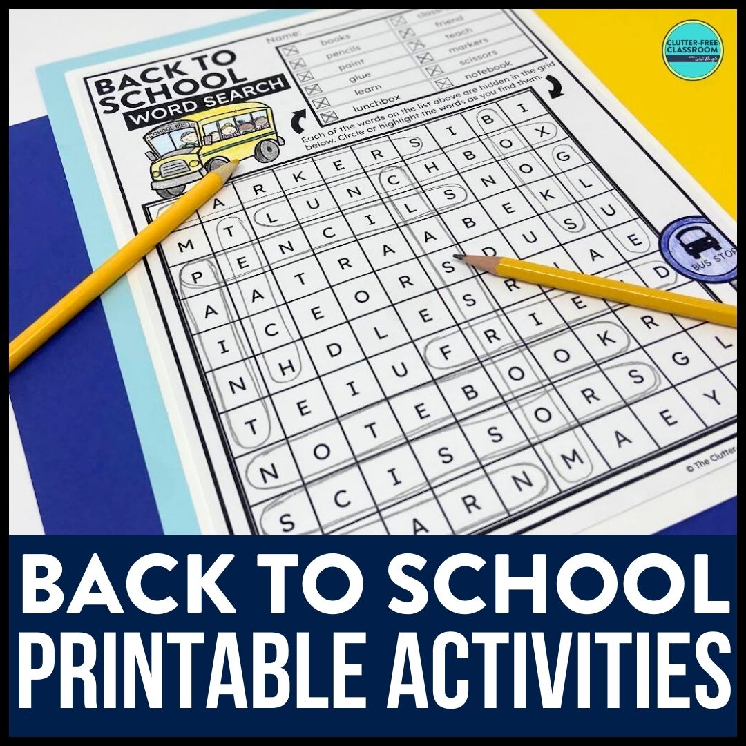Back to School Themed Activities for Elementary Students in 2026 ...