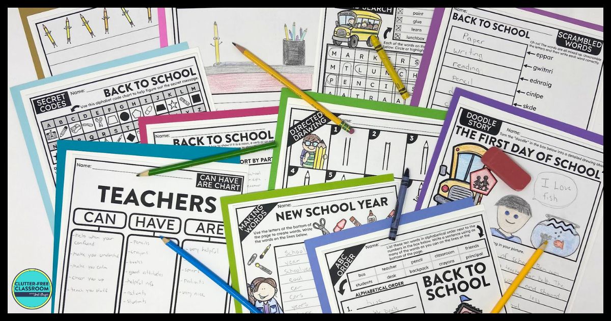 Back to School Themed Activities for Elementary Students in 2026 ...