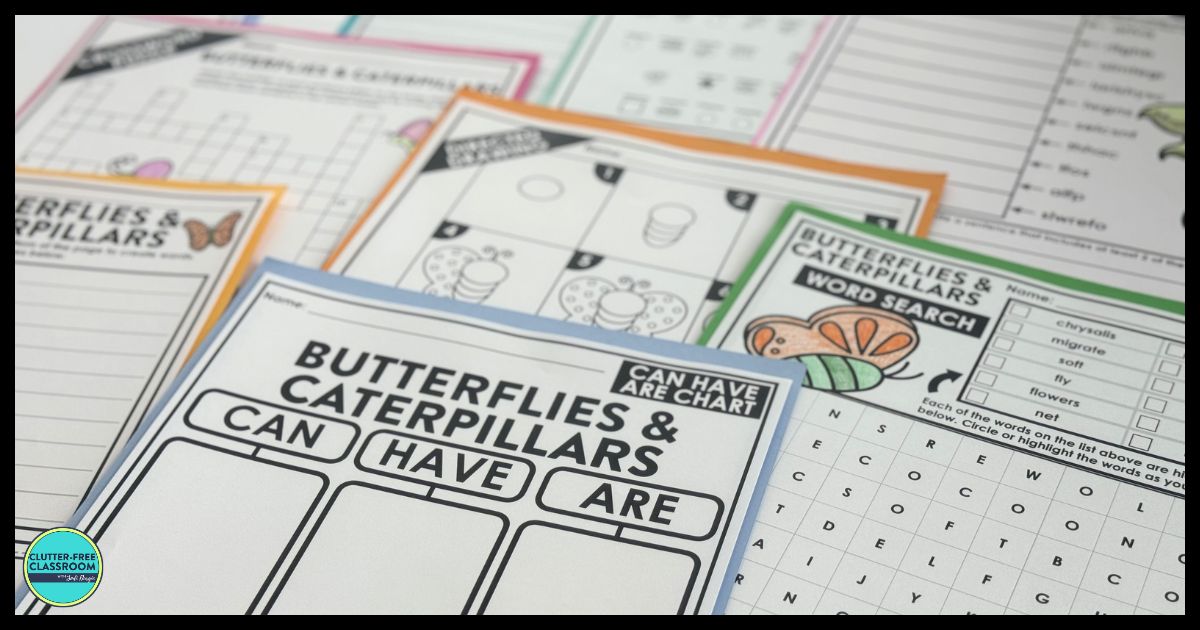 Butterfly Activity Pages for Elementary Students in 2026 - Teaching ...