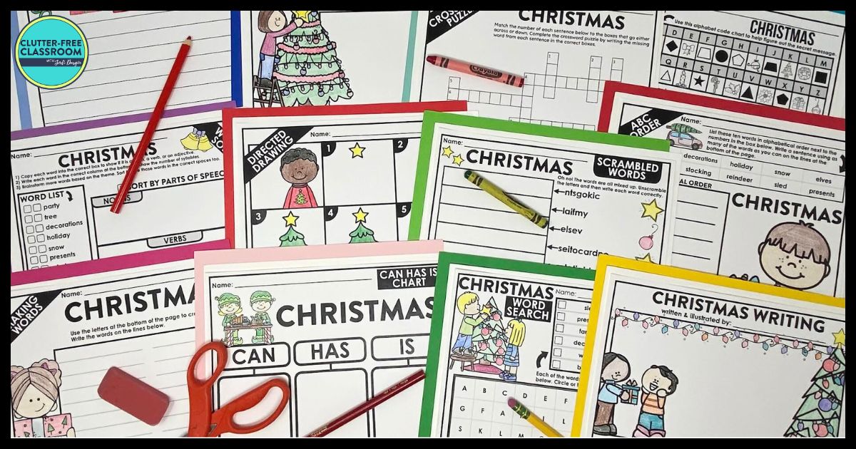 Christmas Activity Pages for Elementary Students in 2025 - Teaching ...