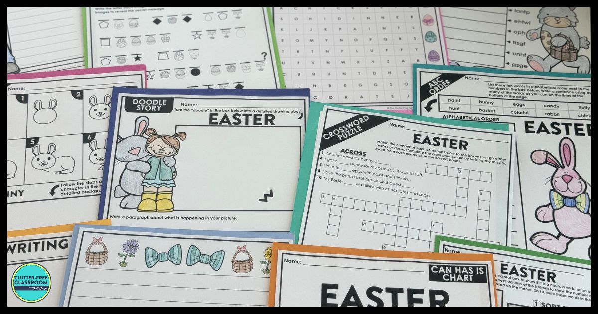 Easter Worksheets for Elementary Students in 2025 - Teaching with Jodi ...