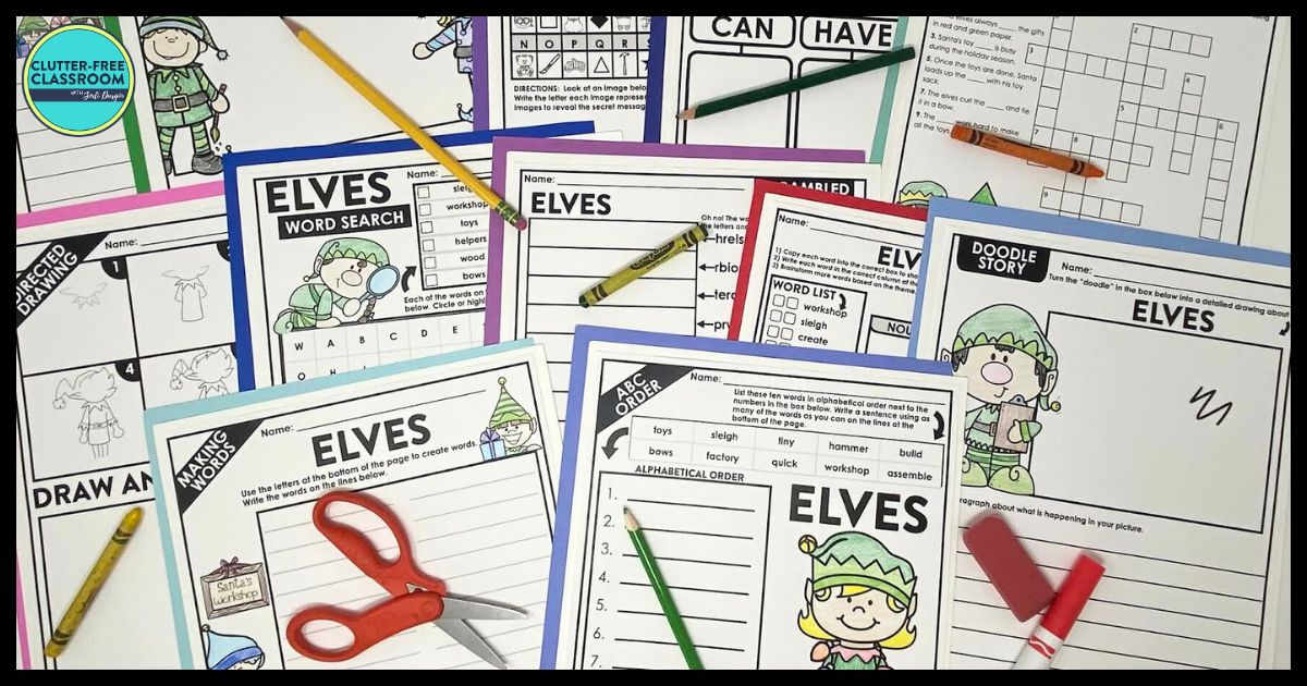 Elf Worksheets for Elementary Students in 2025 - Teaching with Jodi ...