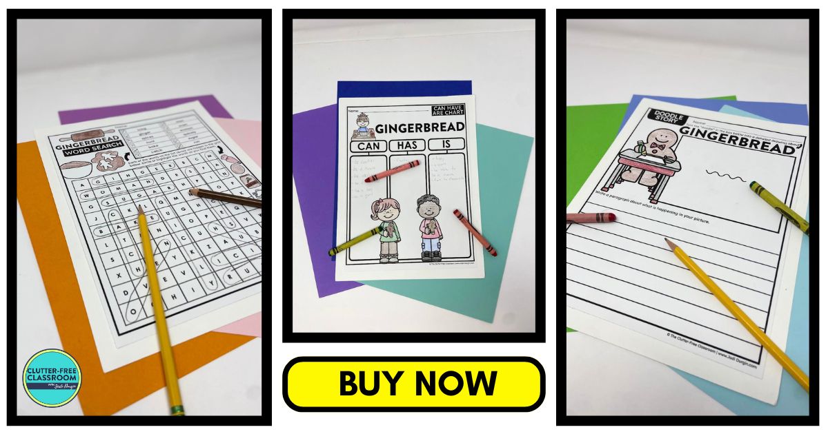 Printable Gingerbread Writing Worksheets Activities For Kids