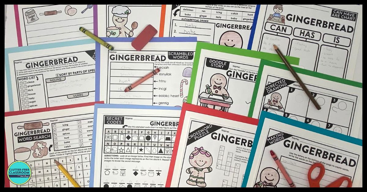 Gingerbread Man Worksheets for Elementary Students in 2025 - Teaching ...