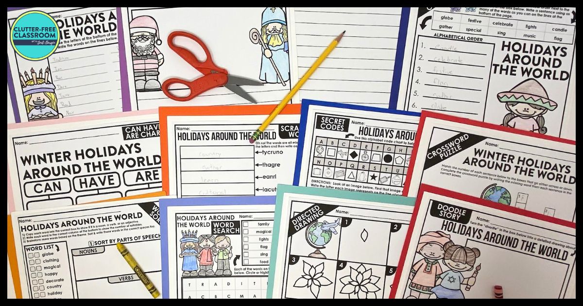 Holidays Around the World Worksheets for Elementary Students in 2025 ...
