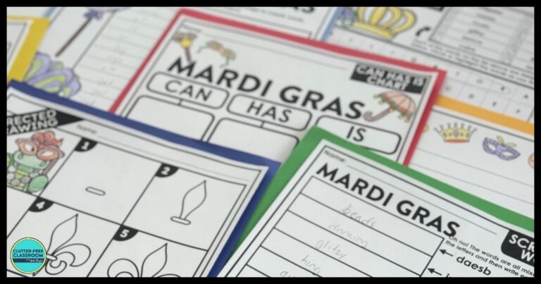 Mardi Gras Worksheets for Elementary Students in 2026 - Teaching with ...