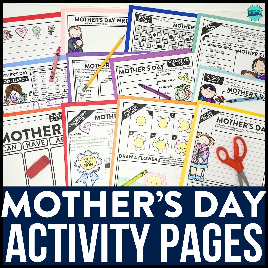 Mother's Day Worksheets for Elementary Students in 2025 - Teaching with ...