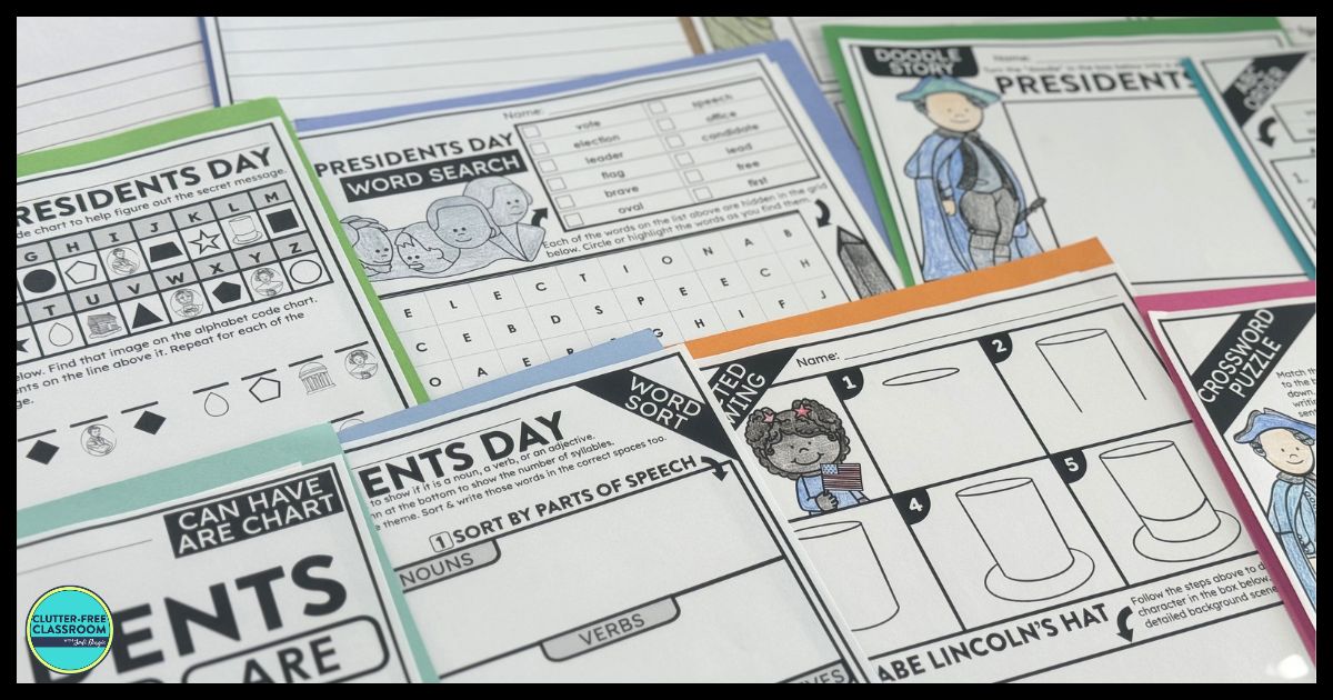 Presidents Day Worksheets for Elementary Students in 2025 - Teaching ...