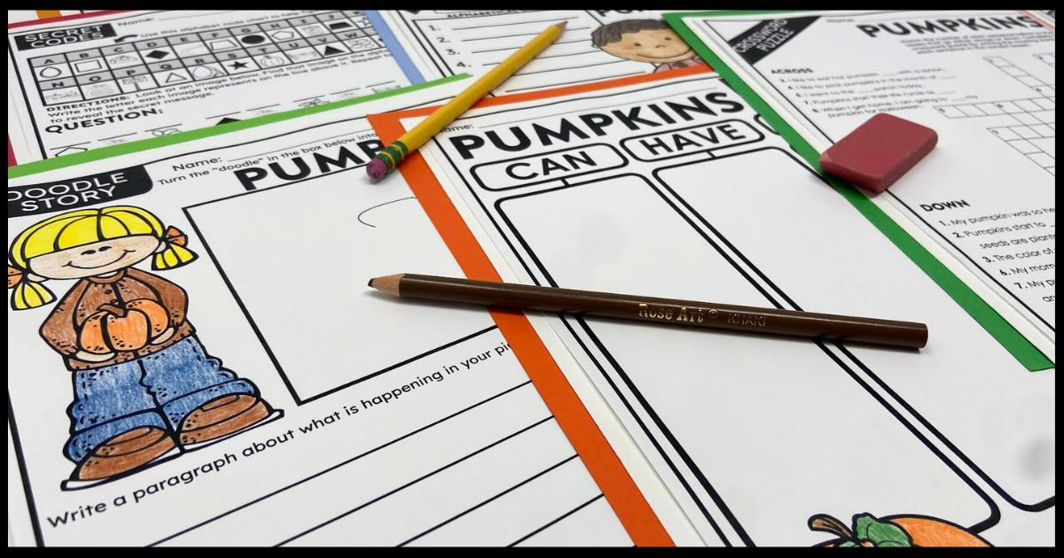 Pumpkin Worksheets for Elementary Students in 2025 - Teaching with Jodi ...
