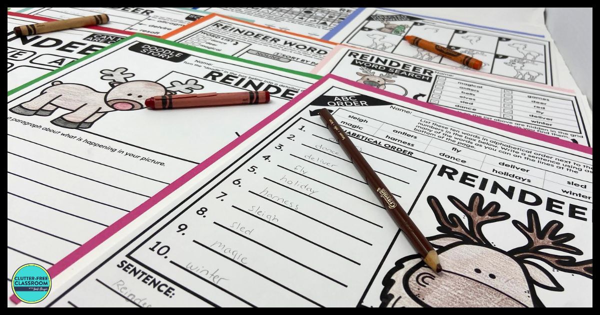 Reindeer Worksheets for Elementary Students in 2025 - Teaching with ...