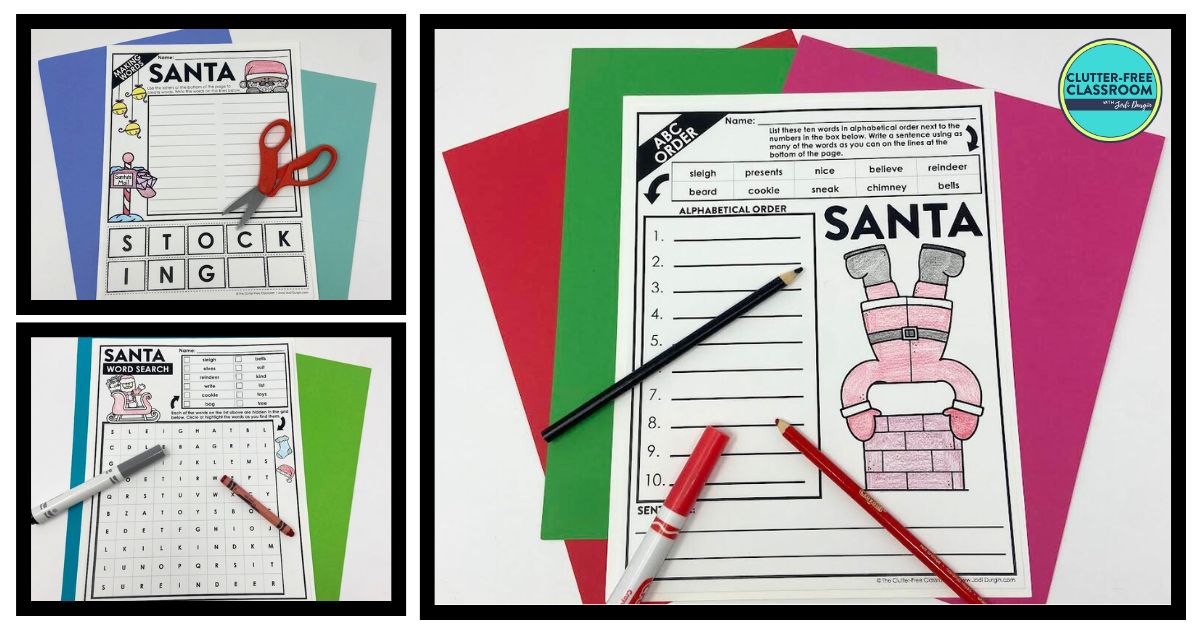Santa Worksheets for Elementary Students in 2025 - Teaching with Jodi ...