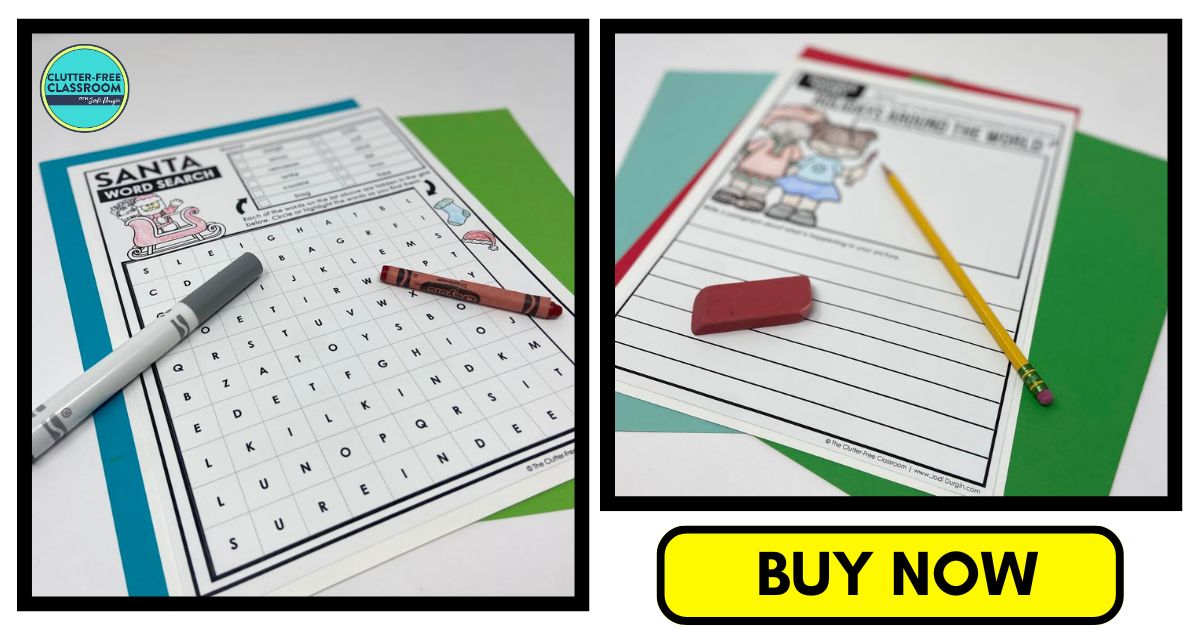 Santa Worksheets for Elementary Students in 2025 - Teaching with Jodi ...