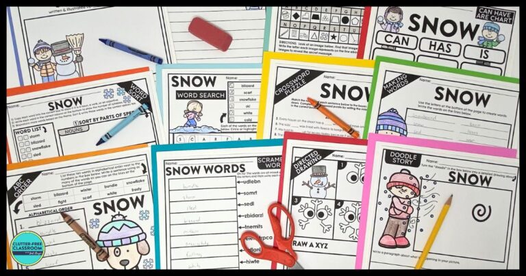 Snow Worksheets for Elementary Students in 2026 - Teaching with Jodi ...
