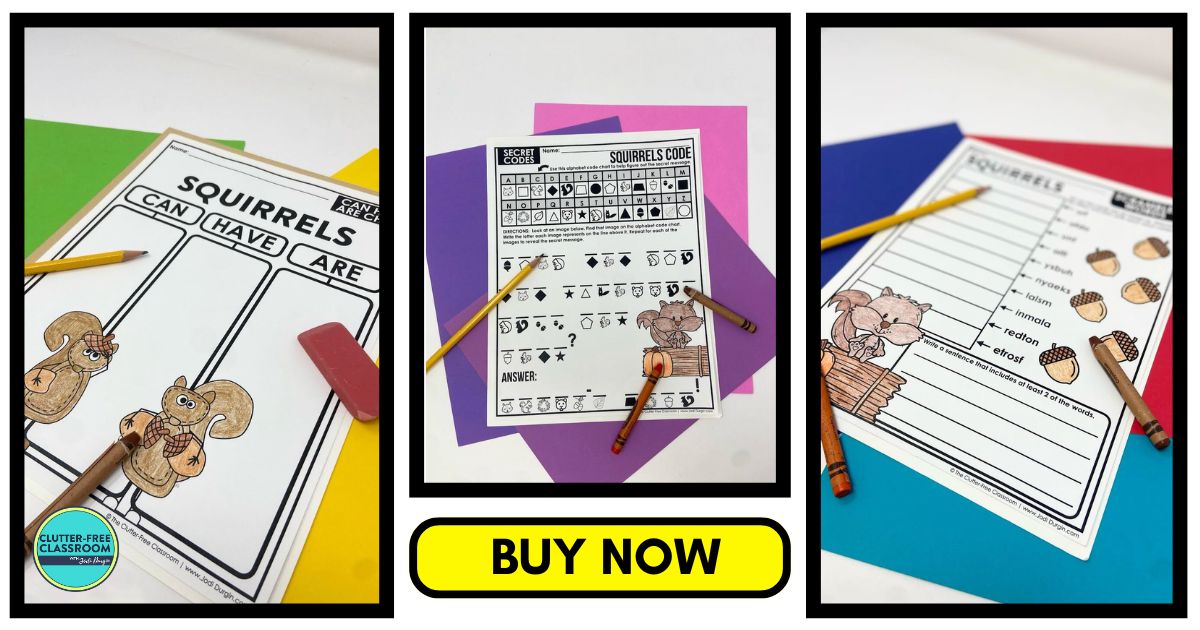 Squirrel Worksheets for Elementary Students in 2026 - Teaching with ...