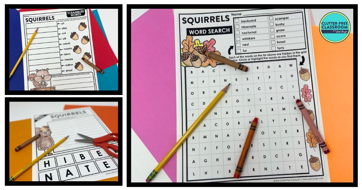 Squirrel Worksheets for Elementary Students in 2026 - Teaching with ...