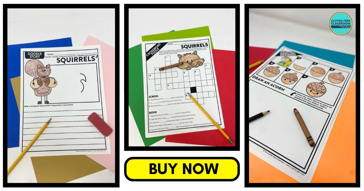 Squirrel Worksheets for Elementary Students in 2026 - Teaching with ...