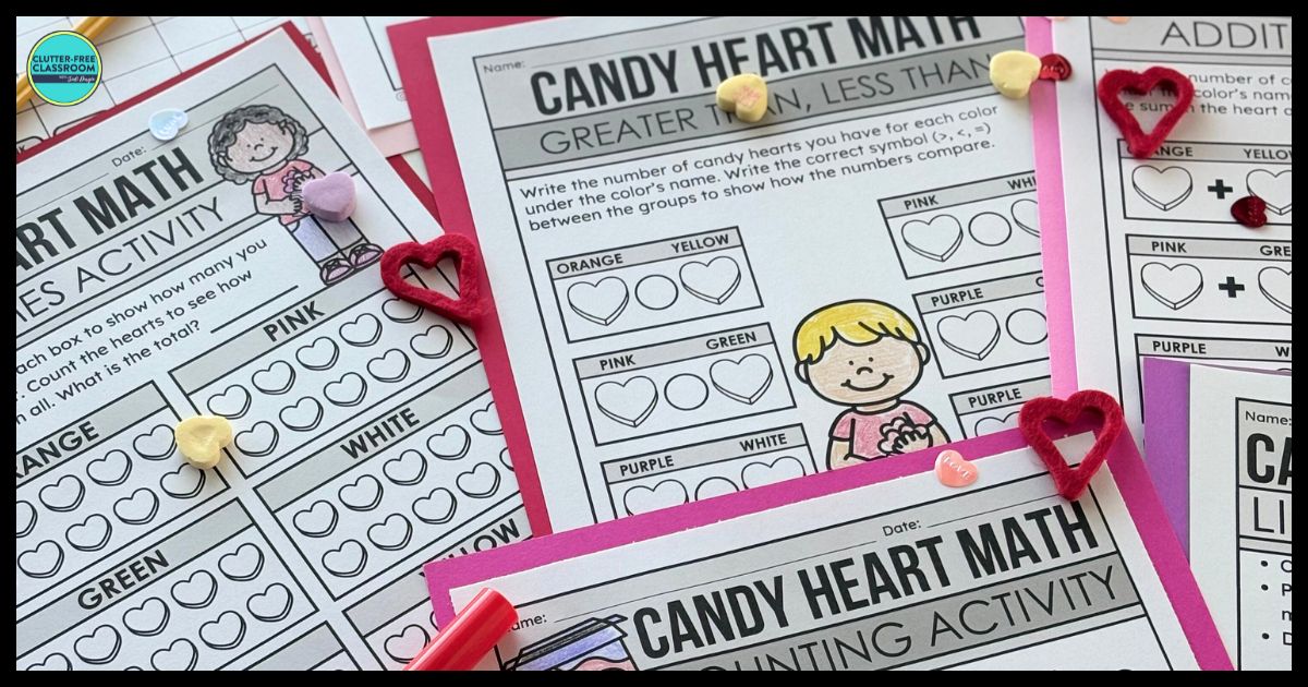 Candy Hearts Graphing Activity for Elementary Students - Teaching with ...