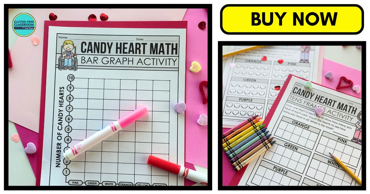 Candy Hearts Graphing Activity for Elementary Students - Teaching with ...
