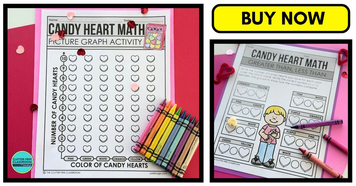 Candy Hearts Graphing Activity for Elementary Students - Teaching with ...