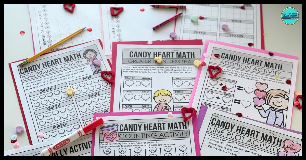 Candy Hearts Graphing Activity for Elementary Students - Teaching with ...