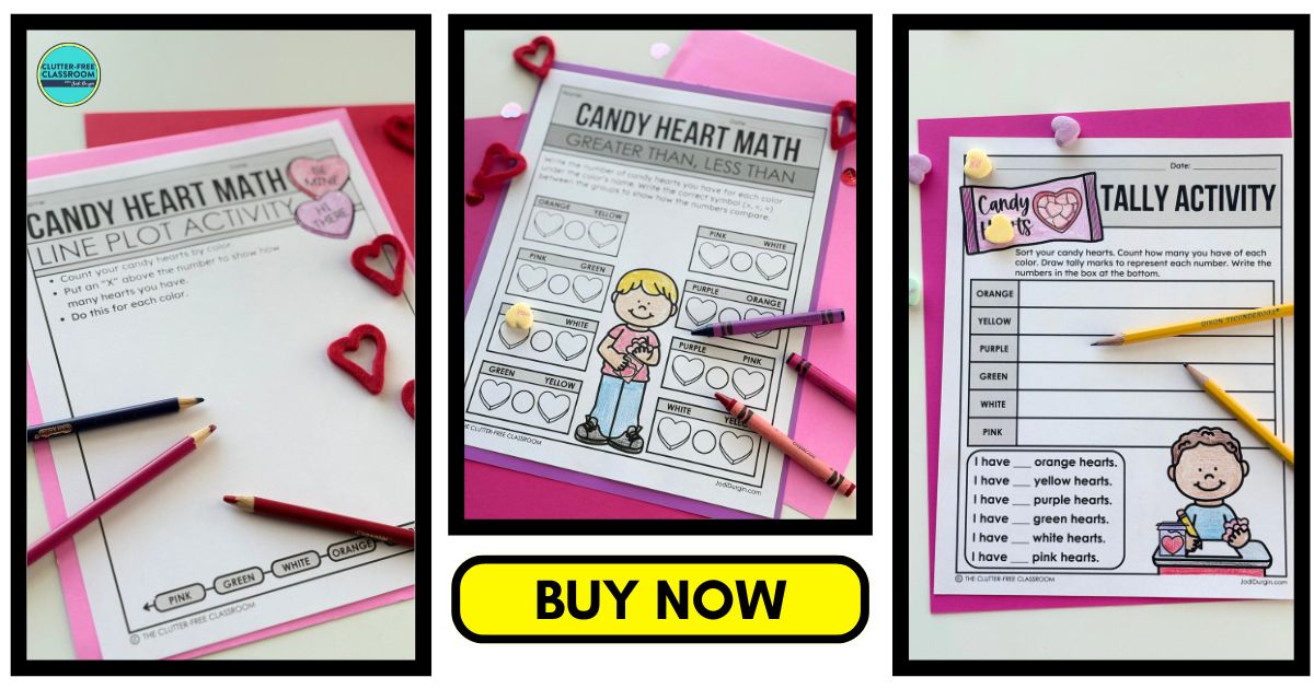 Candy Hearts Graphing Activity for Elementary Students - Teaching with ...