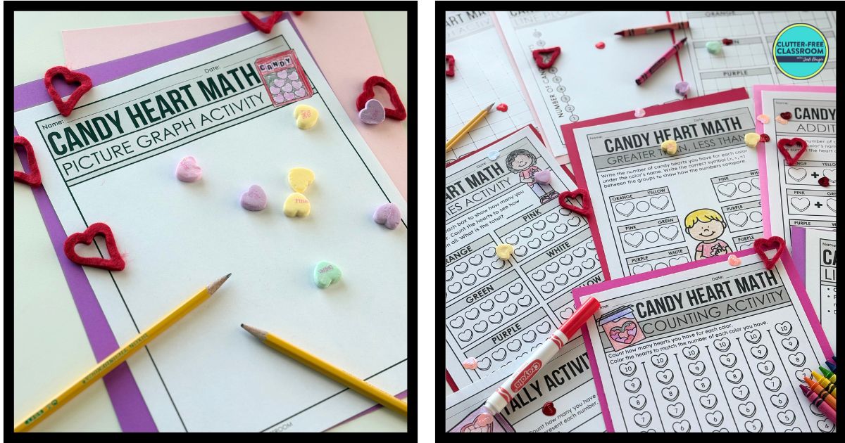 Candy Hearts Graphing Activity for Elementary Students - Teaching with ...