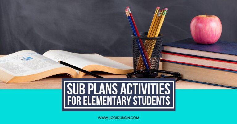 Substitute Teacher Activities for 1st-5th Grade in 2026 - Teaching with ...