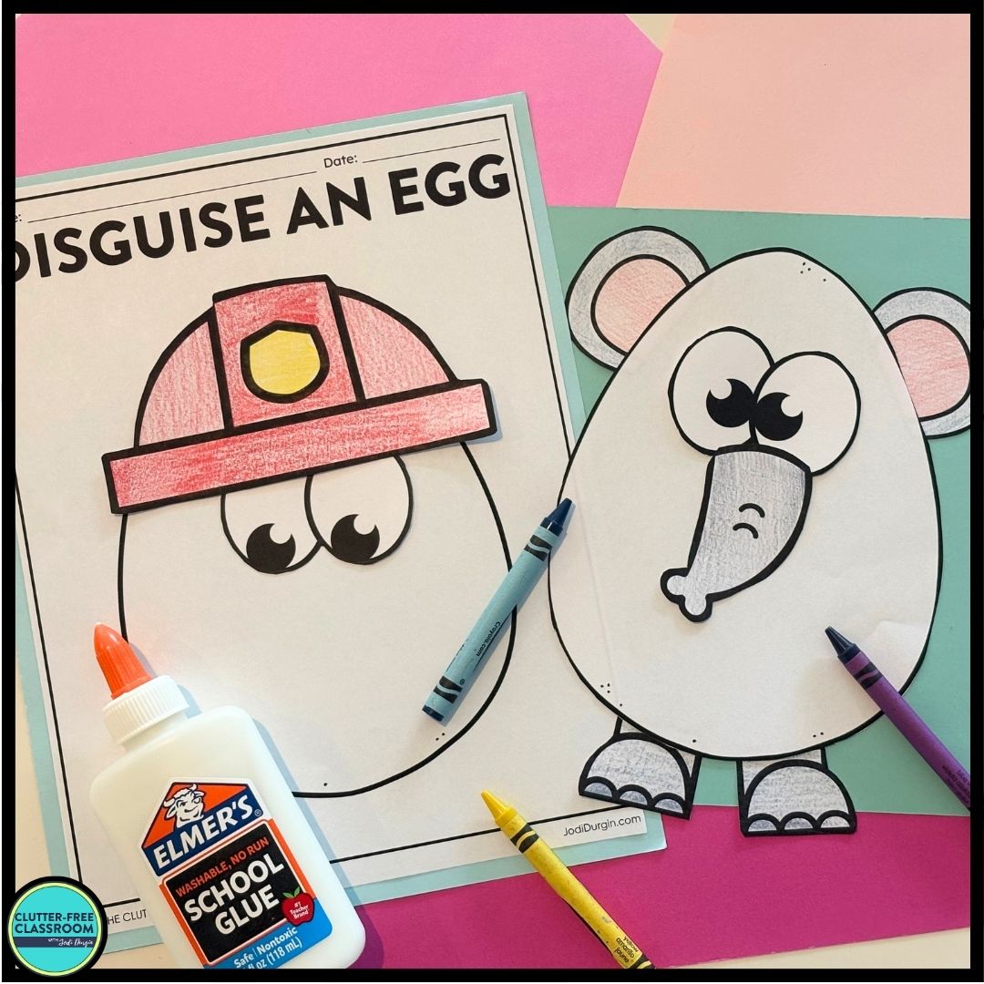 Printable Easter Egg Craft for Elementary Students - Teaching with Jodi ...