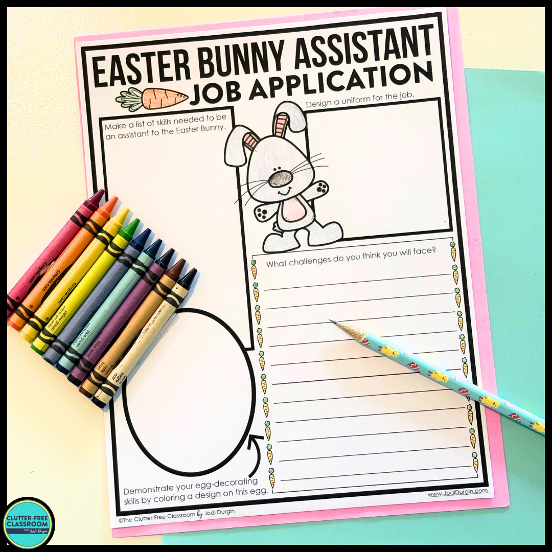 Easter Bunny Application Activity for Elementary Students - 2025 ...
