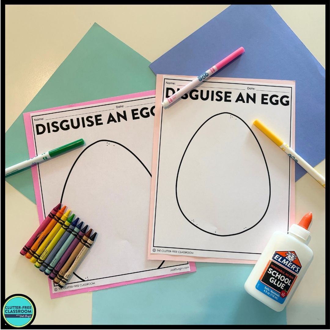 Printable Easter Egg Craft for Elementary Students - Teaching with Jodi ...