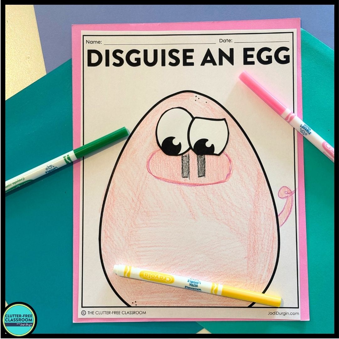 Printable Easter Egg Craft for Elementary Students - Teaching with Jodi ...
