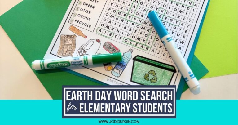 Earth Day Word Search for Elementary Students - 2026 - Teaching with ...