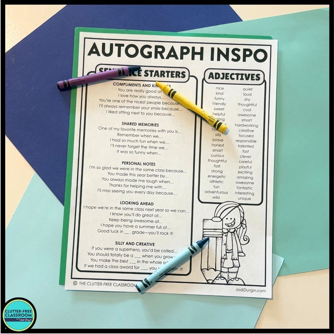 End of the Year Autograph Book for Elementary Students - 2025 ...