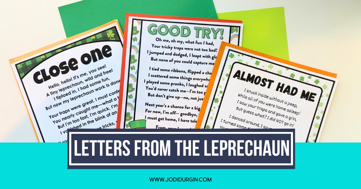 Letters from the Leprechaun to Share with Elementary Students ...