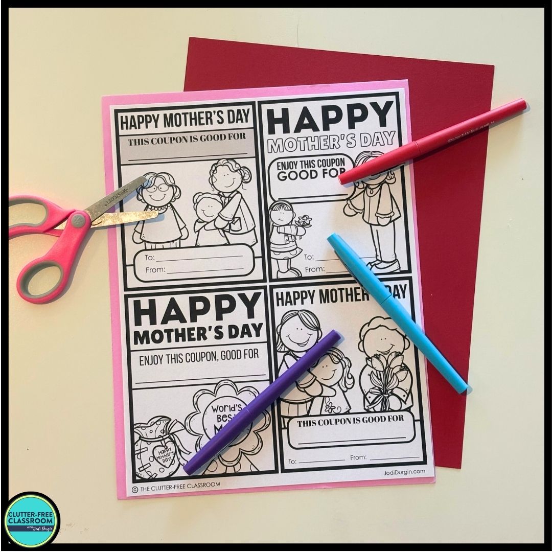 Mother's Day Coupon Book for Elementary Students to Make in 2025 ...