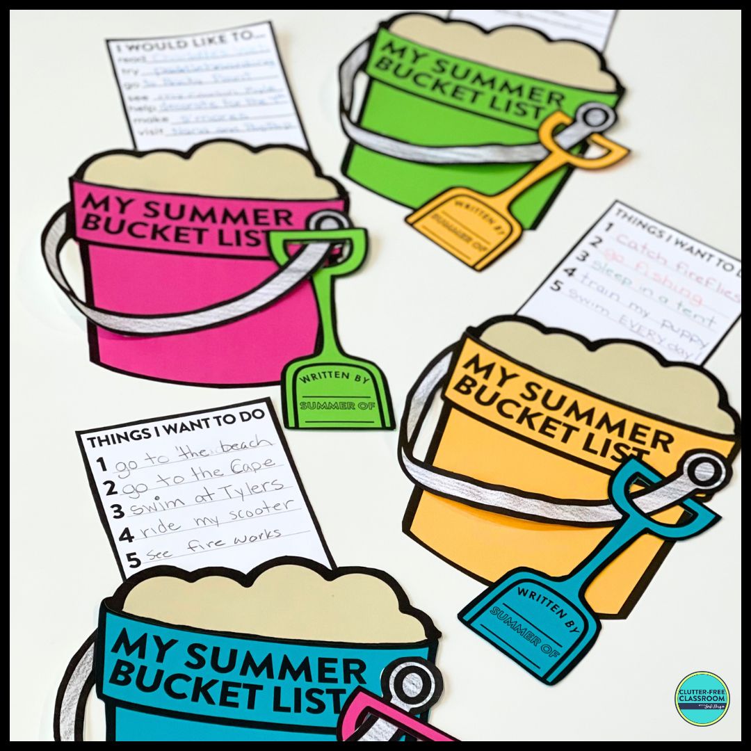 Summer Bucket List Craft for Elementary Students - Teaching with Jodi ...