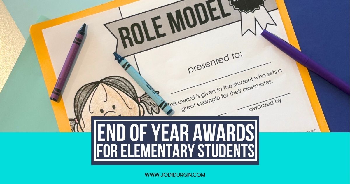 End of Year Awards for Students in 1st-5th Grade - Teaching with Jodi ...