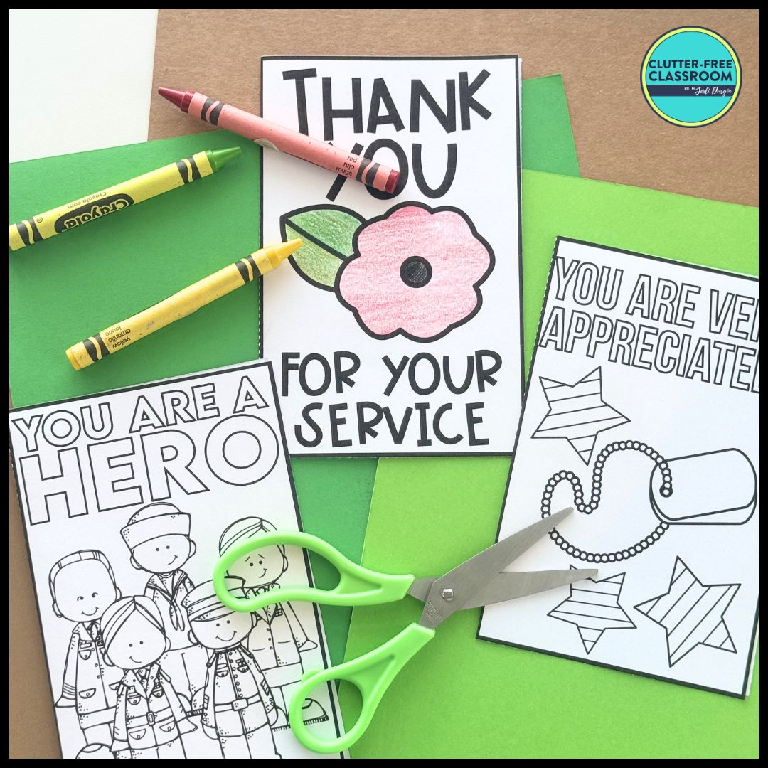 Veterans Day Cards for Elementary Students to Make - 2026 - Teaching ...