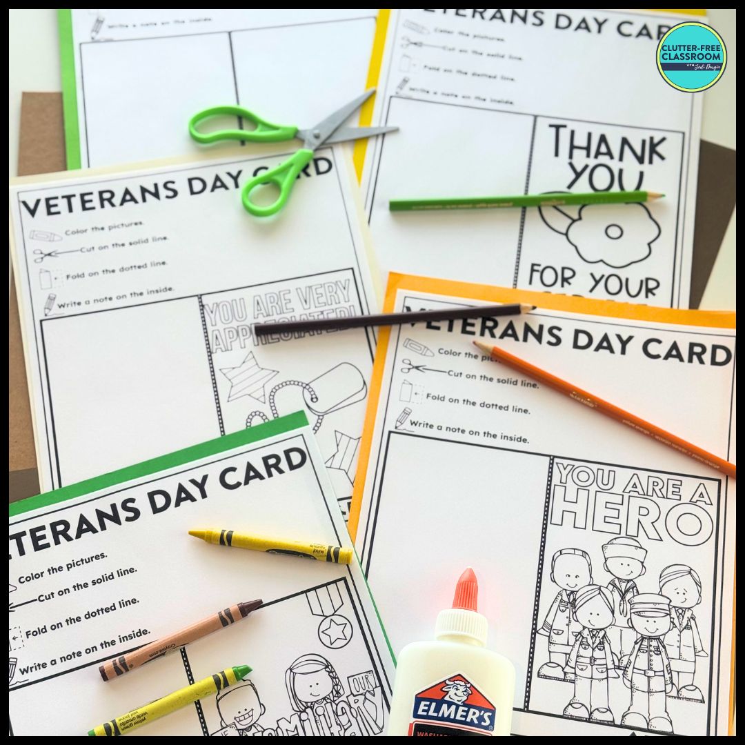 Veterans Day Cards for Elementary Students to Make - 2025 - Teaching ...