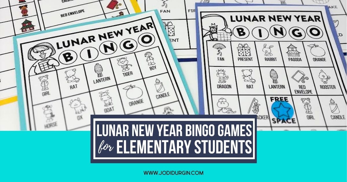 Lunar New Year Bingo Activities for Elementary Students - Teaching with ...